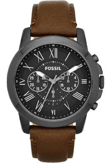 Fossil CH2573 Gents 'Decker' Black Rubber Strap Black Dial Chronograph ...